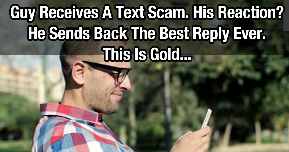 Man Receives A Text Scam, And Then Sends Back The Best Reply Ever ...