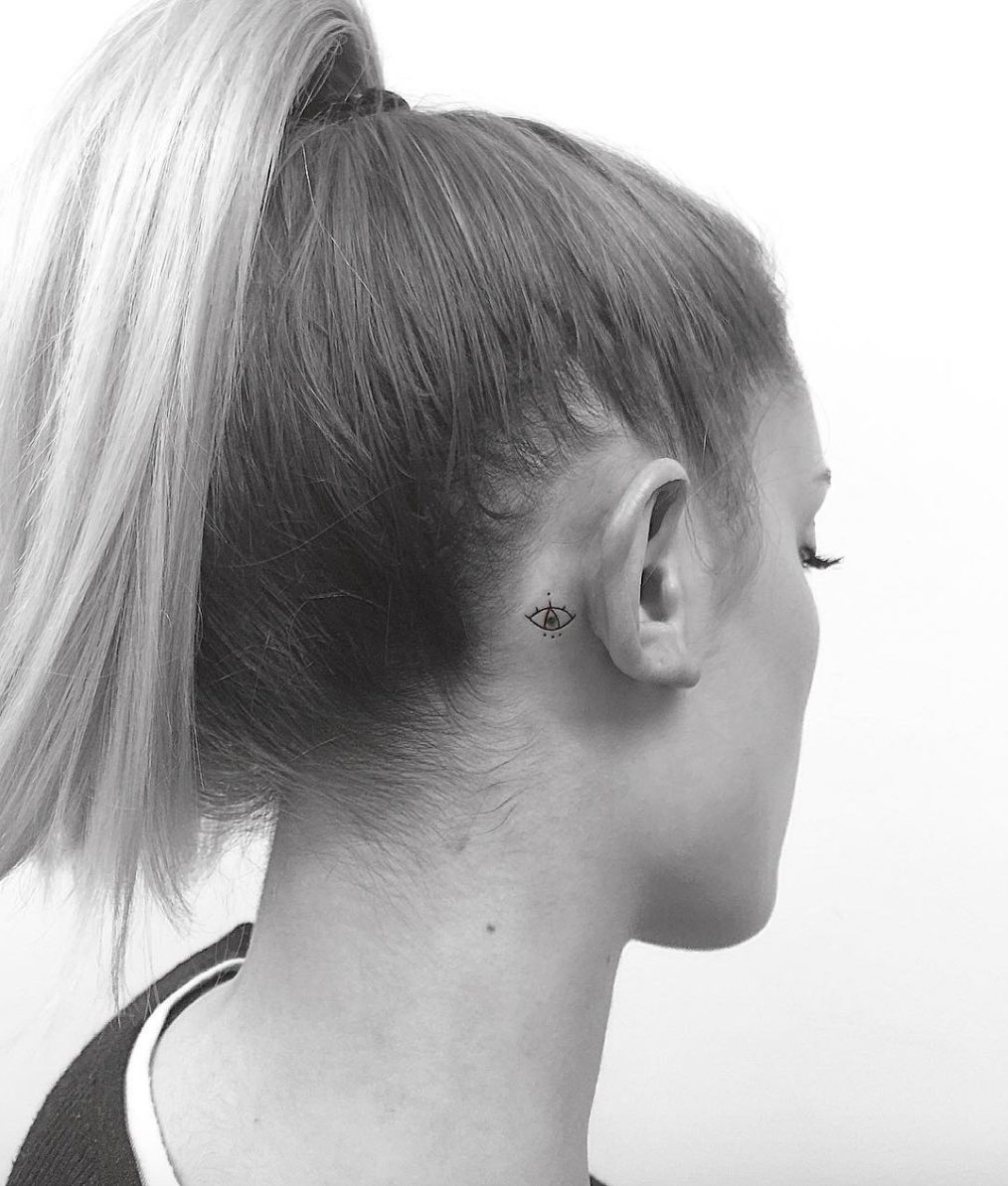 30 Cute Behind The Ear Tattoos For Women - Pulptastic