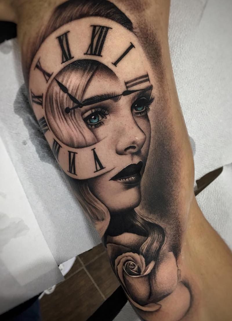 25 Timeless Clock Tattoo Designs For Men - Pulptastic